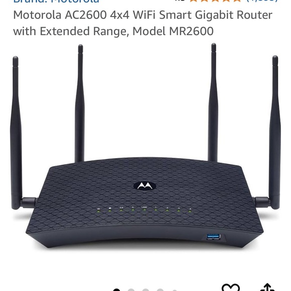 Motorola | Networking | Motorola Ac260 4x4 Wifi Smart Gigabit Router ...